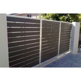 Șipcă gard WPC Tara cu rizuri 12 x 2,4 x 200 cm Mat, Maro roșcat ...